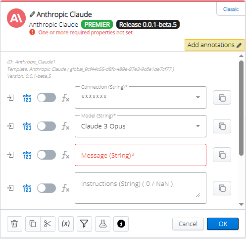 Add an Anthropic activity